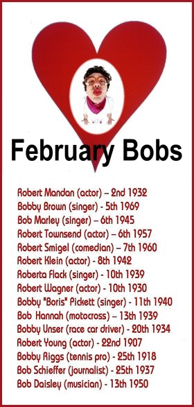 The Bob Club ~ A Club For Guys Named Bob And The People Who Know Them